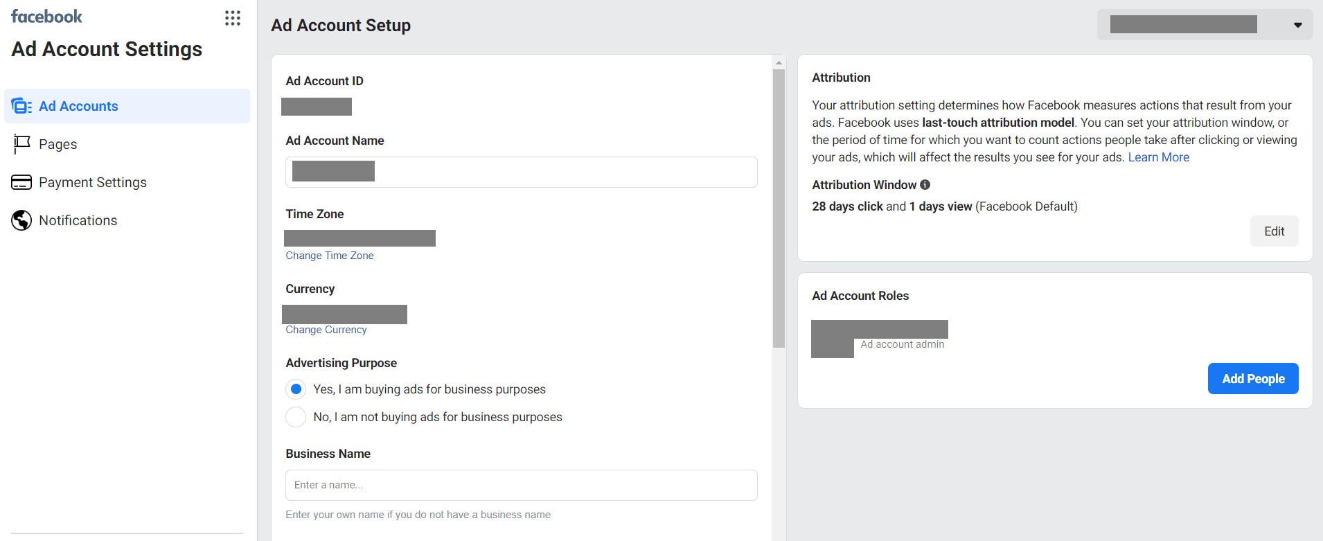 Taking charge of your Facebook Ads Manager account settings - Canz ...